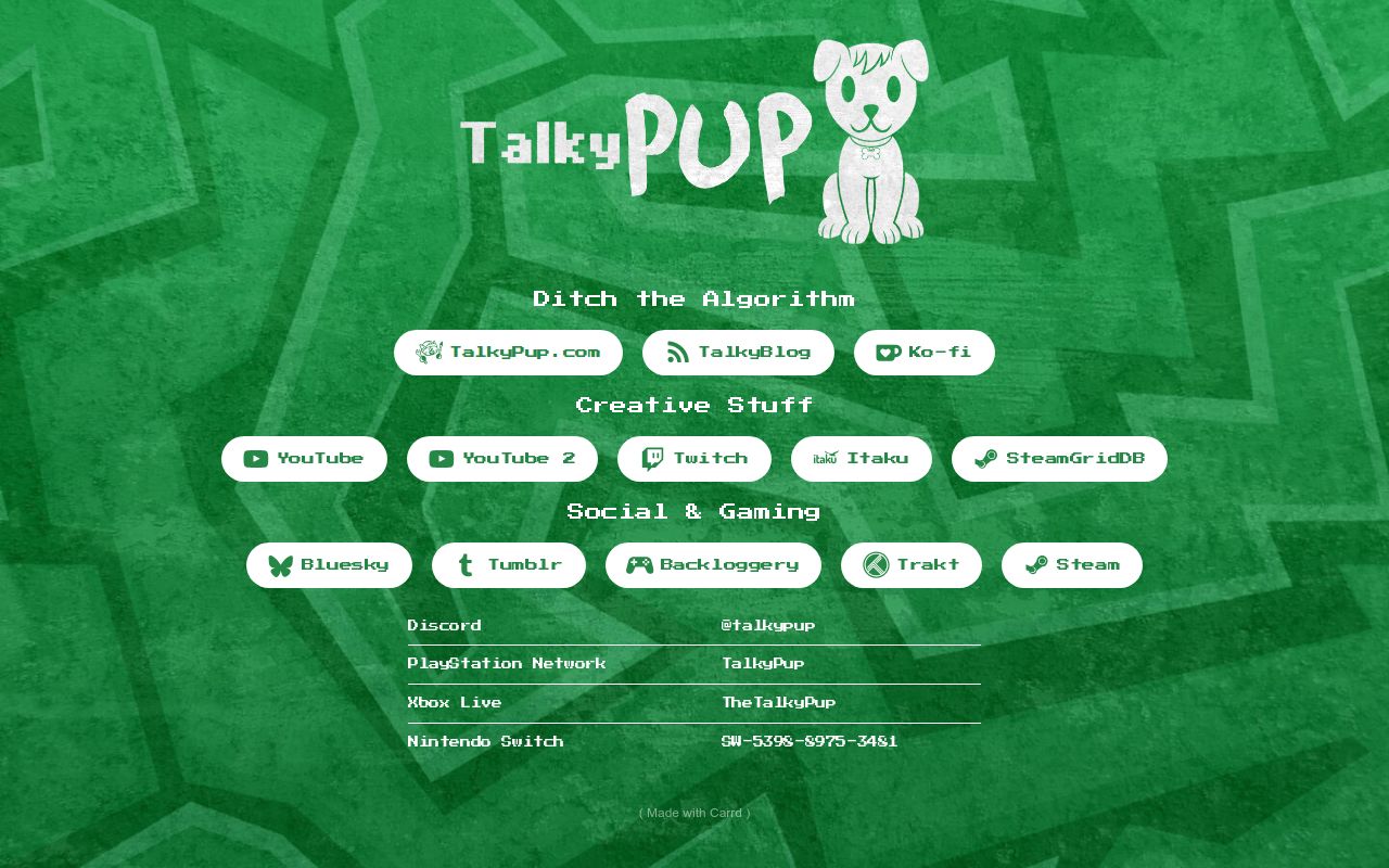 TalkyPup's Links